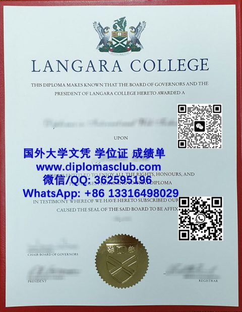 办理加拿大兰加拉学院文凭毕业证, Order Langara College diploma