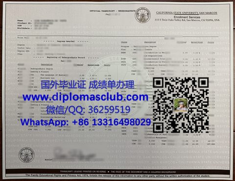 Copy CSUSM transcript, buy Cal State San Marcos degree in 2023