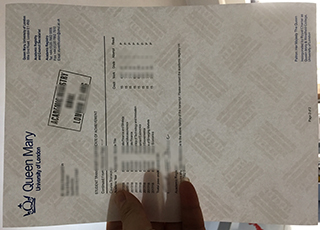 Copy the Queen Mary University of London transcript, buy QM transcript