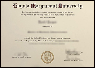Buy a fake Loyola Marymount University diploma, copy LMU degree