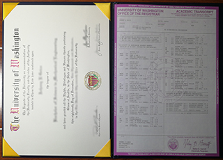 The University of Washington diploma and official transcript in the USA
